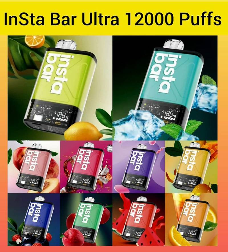 Instabar Ultra 12000 Puffs Disposable Vape, Smart Display & Great Taste.